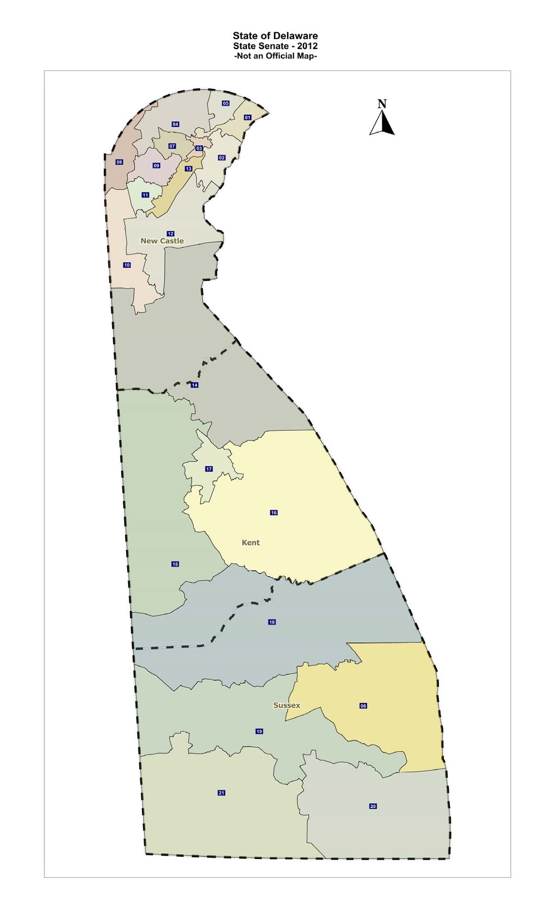 State redistricting information for Delaware
