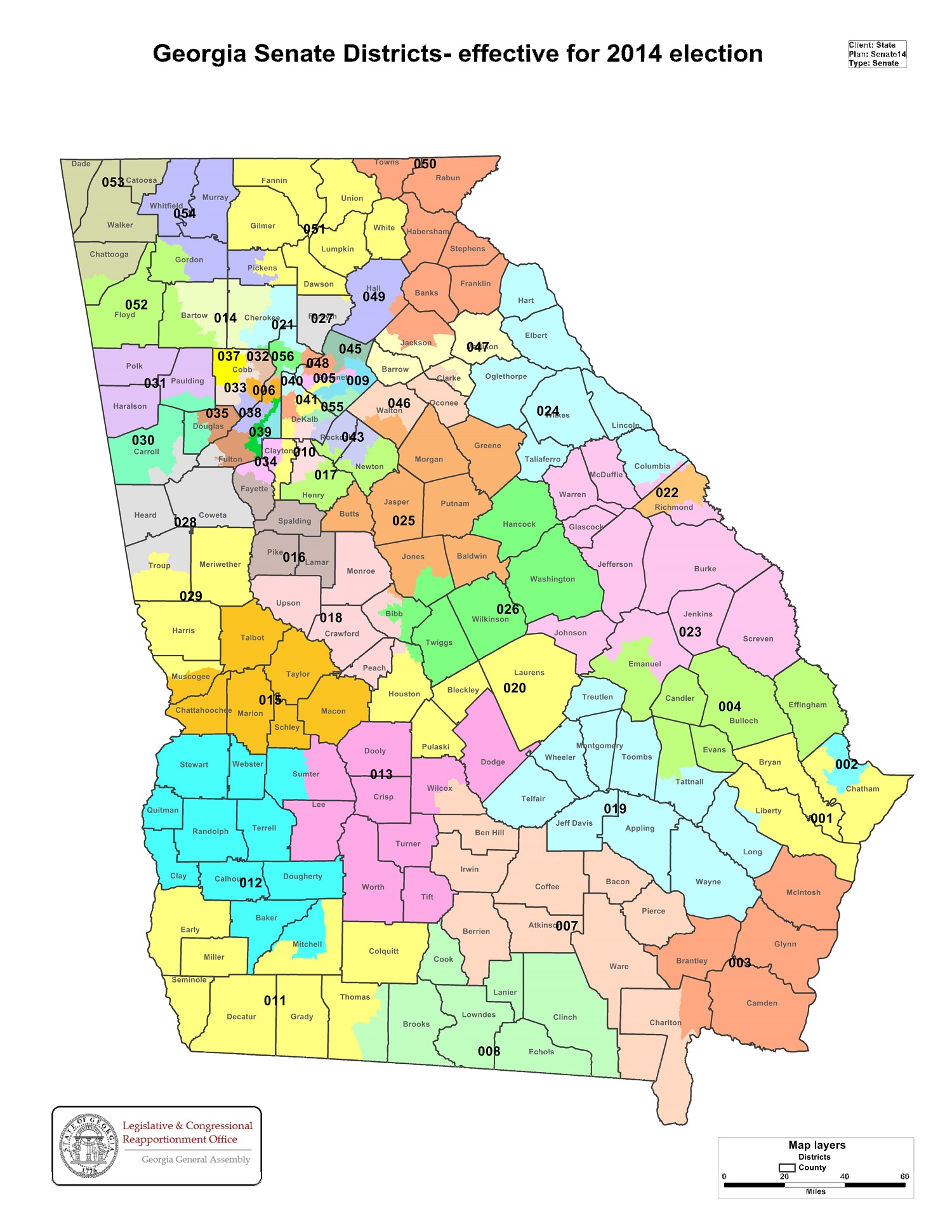 State redistricting information for Georgia