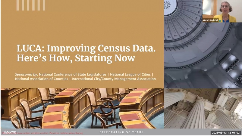 Watch: NCSL 2030 Census Prep Webinar – Local Update of Census Addresses